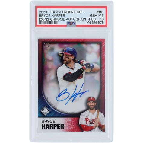 Bryce Harper Philadelphia Phillies Autographed 2023 Topps Transcendent