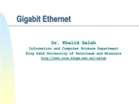 Ppt Gigabit Ethernet Powerpoint Presentation Free Download Id 3303489