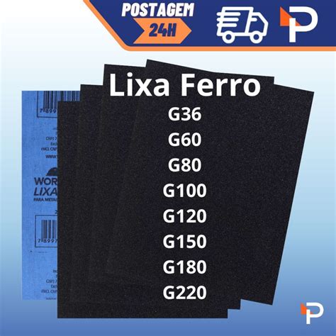 Lixas Lixa Ferro Aço Grão 36 60 80 100 120 150 180 Até 220 Remove