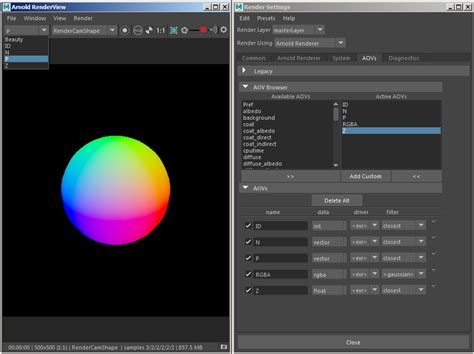 Aovs Not Visible In Render View Autodesk Community