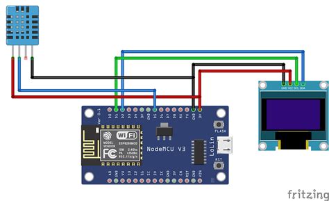 ESP DHT Weather Monitor With OLED And Google Gauge