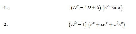 Solved The Exponential Shift Theorem (D^2 - 4D + 5)(e^2x | Chegg.com