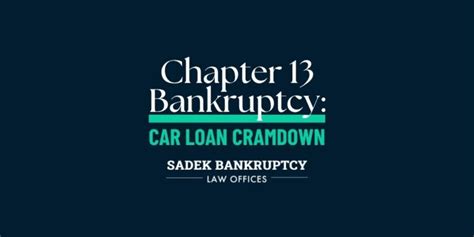 Chapter 13 Bankruptcy Car Loan Cramdown Video Sadek Law