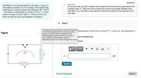 Solved Consider An L R Circuit As Shown In The Figure
