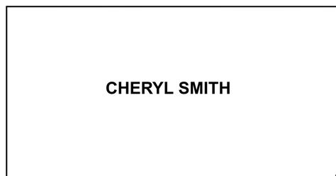 Obituary Cheryl Smith