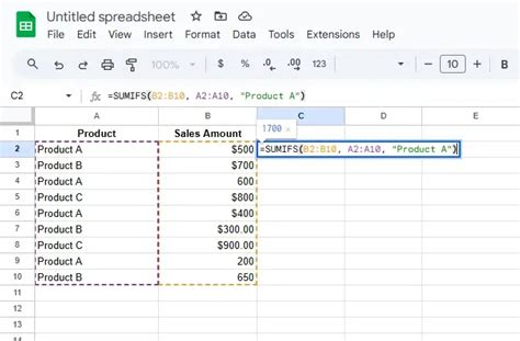 Google Sheets SUMIFS Function GeeksforGeeks