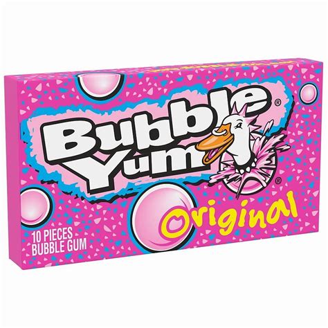 Bubble Yum Bubble Gum Original Flavor 10 Count Pack Chewy Treats For