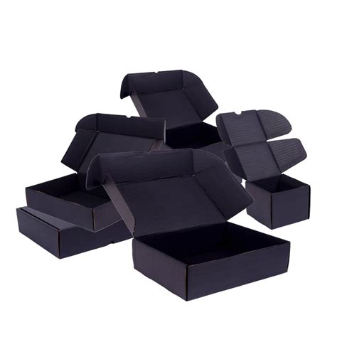 Premium All Black Mailer Box 12x12x3 For Secure Packaging