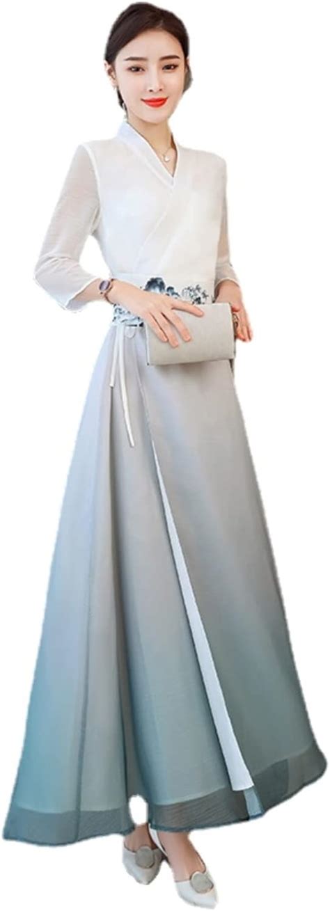 Hanfu Women Chinese Dress Traditional Long Qipao India Ubuy