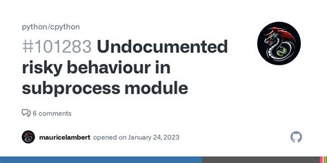 Undocumented Risky Behaviour In Subprocess Module · Issue 101283