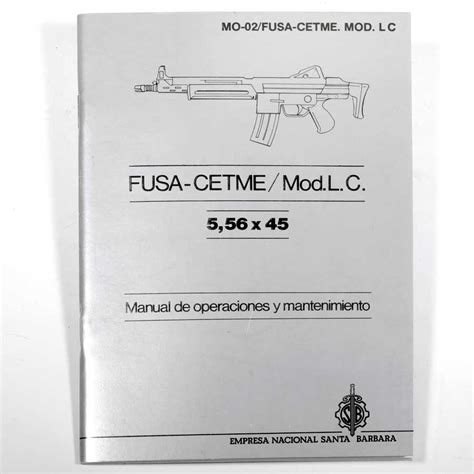 Rtg Parts Cetme Mod Lc Manual Original Spanish Military Printing