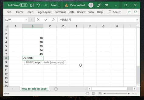 How To Add A Sum Formula To A Column In Excel Design Talk