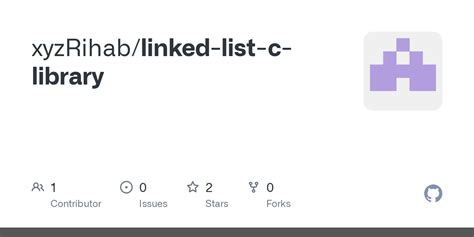 GitHub XyzRihab Linked List C Library