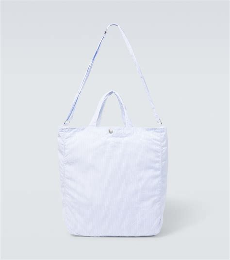 Comme Des Garcons 스트라이프 캔버스 토트 백 페칭