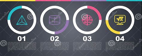 Set Line Geometric Figure Tetrahedron Cylinder Xyz Coordinate System And Square Root Of X