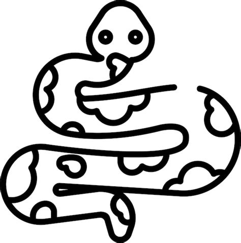 Ilustração vetorial do contorno de Phyton Vetor Premium