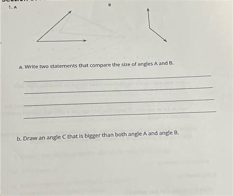 Solved Aba ﻿write Two Statements That Compare The Size Of