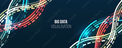 Abstract Stream Information With Waves Array Lines Binary Code Filtering Machine Algorithms