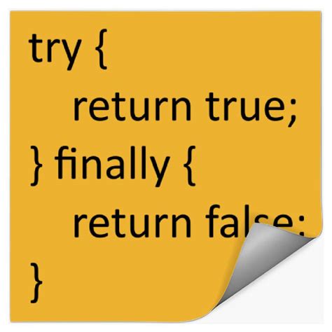 Try Return True Finally Return False Sold By Equivalent Bourbon Sku