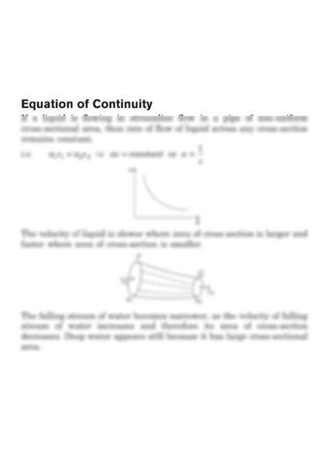 Solution Equation Of Continuity Studypool
