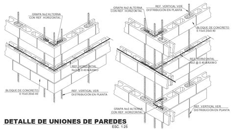 Wall Joints Detail Cad Block Dwg Autocad Drawing