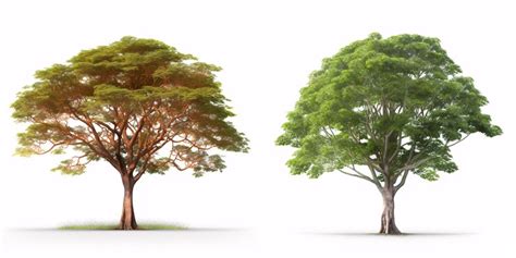 Premium Ai Image Samanea Saman Rain Tree Isolated On White Background