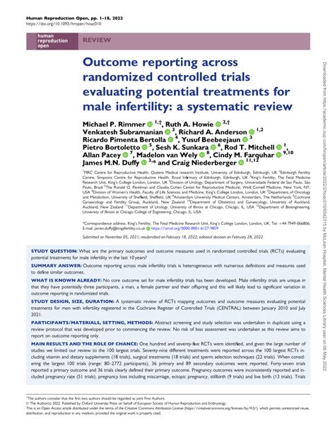 Pdf Outcome Reporting Across Randomised Controlled Trials Evaluating