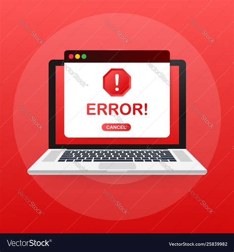 Window Operating System Error Warning Royalty Free Vector