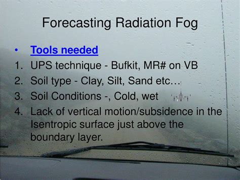 Ppt Applying Fog Forecasting Techniques Using Awips And The Internet