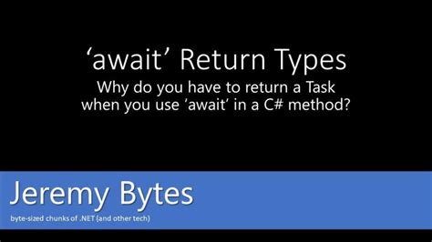 jeremy clark on linkedin why do you have to return a task when you use