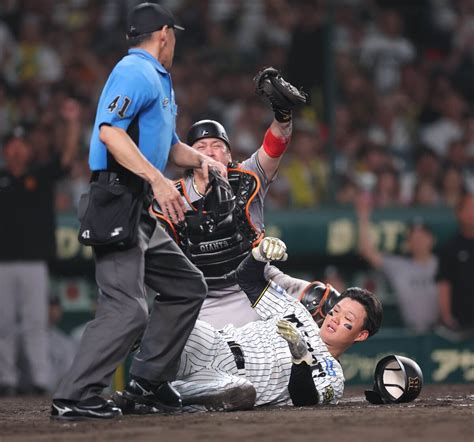 写真・画像 1枚目 【巨人】 甲斐拓也「絶対タッチしてます」リプレー検証でクロスプレーの判定が覆る 阪神に2連敗 Baseball