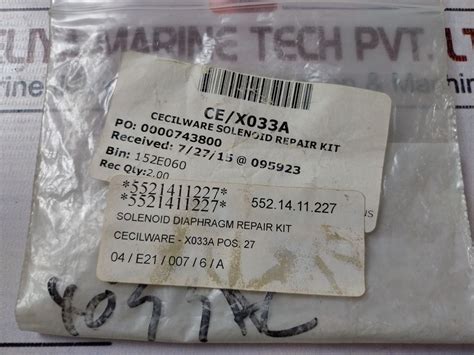 Invensys Controls Ce X033a Solenoid Diaphragm Repair Kit Aeliya Marine