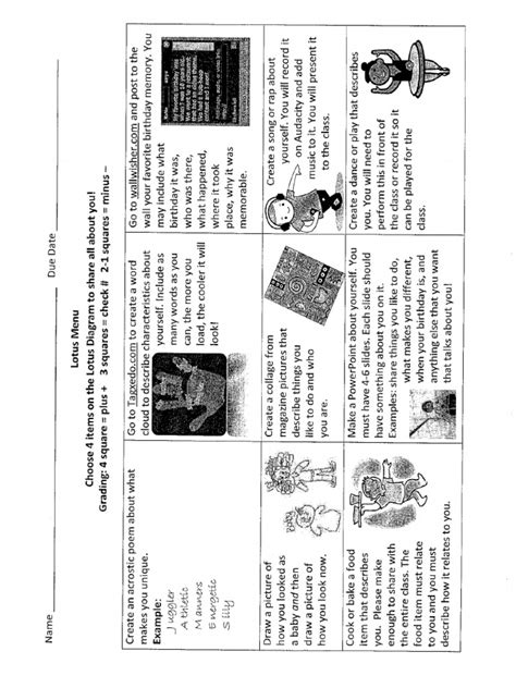 Menu Example 2 Pdf