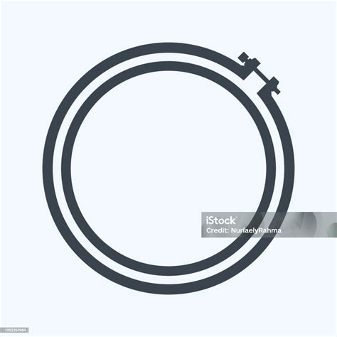 아이콘 자수 후프 재단사 기호에 적합합니다 글리프 스타일 편집 가능한 간단한 디자인 디자인 템플릿 벡터 간단한 기호 그림 0명에 대한 스톡 벡터 아트 및 기타 이미지