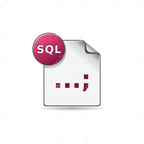 Color Icon Sql File Format Stock Vector Illustration Of Internet