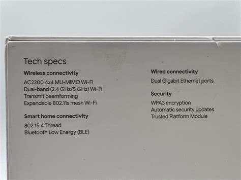 Buy Google Nest H2D GA00595 US Mesh Wifi Router In Snow New Open Box Online At Lowest Price In