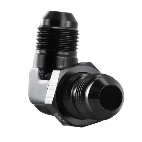 8an 90 Degree Bulk Head Fitting With Nut Fuel Oil Water 8 An Black