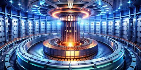 A Sleek Fusion Reactor Core Generating Clean Energy Generative Ai Stock Illustration