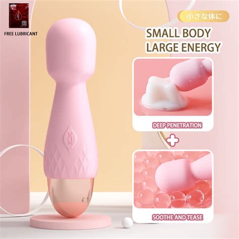Av Stick Small Portable USB Rechargeable Bass Band Strong Shock Vibrator Sex Toy For Women