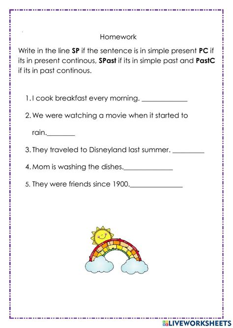 Tenses Online Exercise For 3rd Live Worksheets
