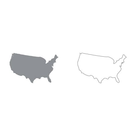 Map Of America It Is Icon Grey State Color Vector Grey State Color Png And Vector With