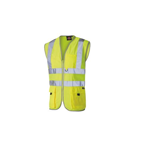 Dickies Hi Vis Technical Safety Waistcoat Yellow