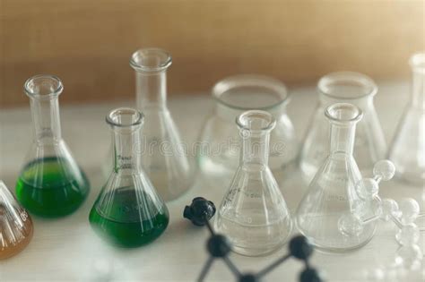 Exploring Intricate Arrangements Of Flasks And Molecular Models In A Bright Chemistry