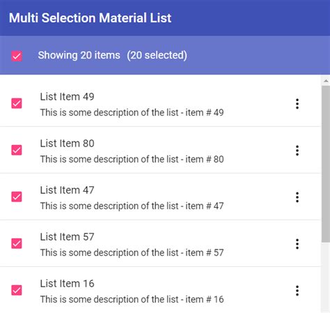 Create Multi Select List With Angular CDK Selection Model Zoaib Khan