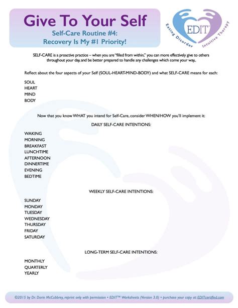 Eating Disorder Treatment Worksheets Printable Word Searches