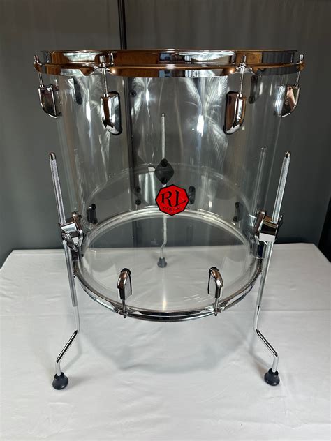 Clear Seamless Acrylic 16x16 Floor Tom Drum Rl Drums