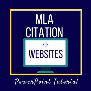 Mla Citation Presentation TPT
