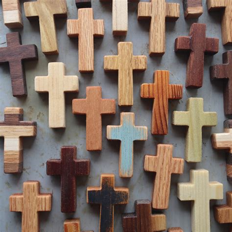 Handmade Wooden Pocket Crosses Dennehey Design Co