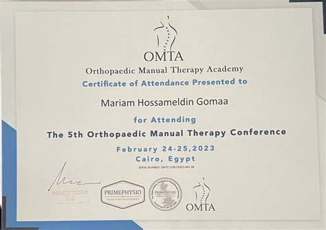 Mariam Hossam On Linkedin Attended My Very First Conference “the 5th Orthopedic Manual Therapy…