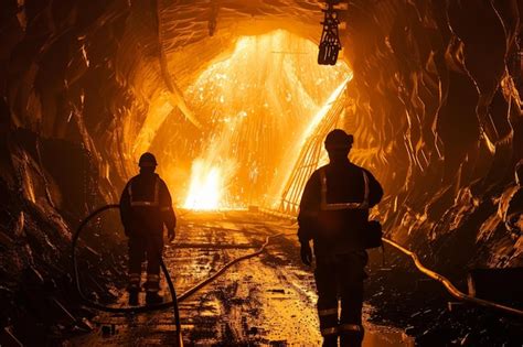 Engineers Managing A Controlled Explosion To A Blo Generative Ai